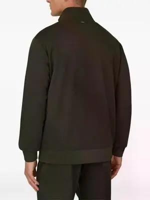 Boggi Milano Quarter-zip Sweatshirt In Wool Blend Wooltech