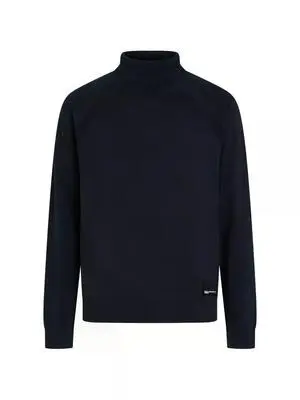 Karl Lagerfeld Lightweight Knit Roll-neck Sweater - Blue