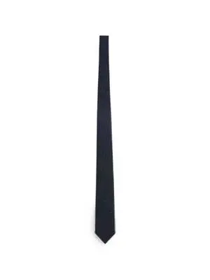 Giorgio Armani Zigzag-patterned Tie - Blue