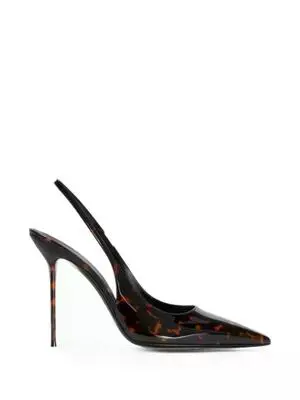 Paris Texas Lidia Tortoiseshell-effect Slingback Pumps - Brown