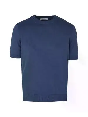 GRAN SASSO Ribbed-trim T-shirt - Blue