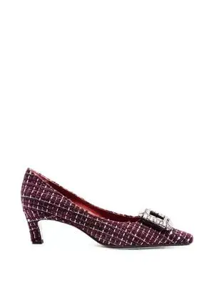 FESTA MILANO Bouclé Heeled Pumps - Purple