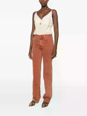 Chloé Logo-plaque Straight-leg Jeans