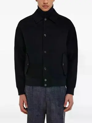 FERRAGAMO Wool And Cashmere Blouson Jacket - Black