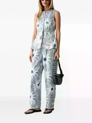 NEVER FULLY DRESSED Sun Print Peplum Waistcoat