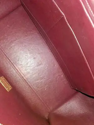 Celine Trapeze Leather Tote Bag - Red