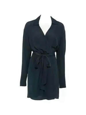 Patrizia Pepe Tie-waist Wrap Dress - Blue