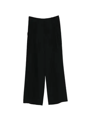 N°21 Pleated Wide-leg Trousers - Black
