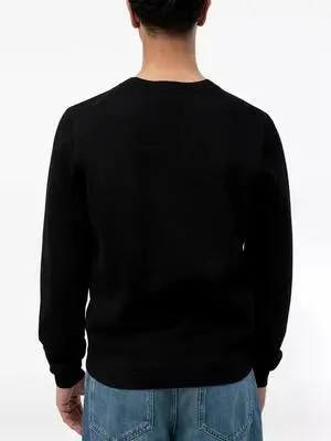 Hugo Setallo Knitted-piqué Sweater With Metallic Stacked-logo