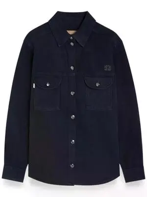BLAZÉ MILANO Berber Logo-embroidered Denim Shirt - Blue