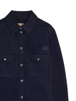 BLAZÉ MILANO Berber Logo-embroidered Denim Shirt