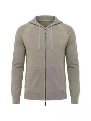 PAOLO PECORA Zip-up Knit Hoodie - Green