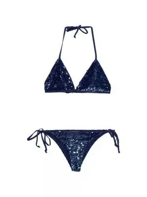 P.a.r.o.s.h Sequin-embellished Halterneck Bikini