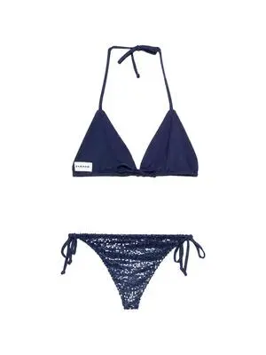 P.a.r.o.s.h Sequin-embellished Halterneck Bikini - Blue