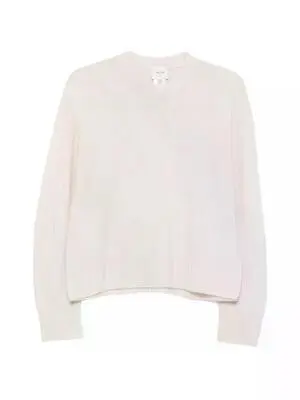 ALYSI Crew-neck Ribbed-trim Sweater - Neutrals