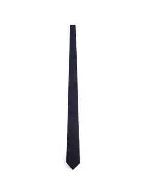 Giorgio Armani Logo-jacquard Silk Tie - Blue