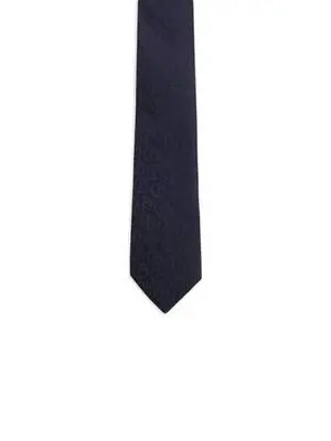 Giorgio Armani Logo-jacquard Silk Neck Tie - Blue