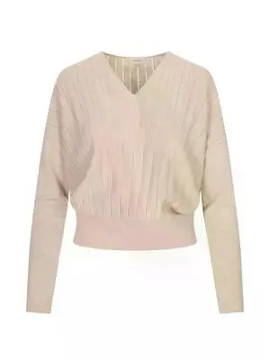Agnona Pointelle Knit V-neck Jumper