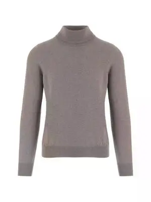 Tagliatore High-neck Wool Sweater - Brown