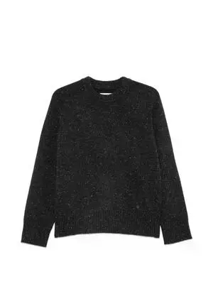 Loulou De Saison Cashmere Speckled-knit Crew Neck Sweater - Grey