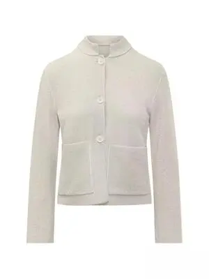 GRAN SASSO Button-up Patch-pocket Cardigan - White