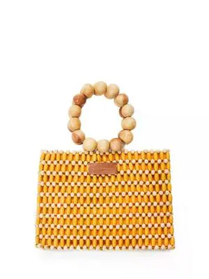 Antik Batik Beaded Tote Bag With Hoop Handle