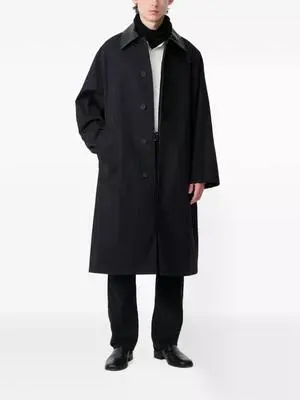 Studio Nicholson Leather-collar Trench Coat