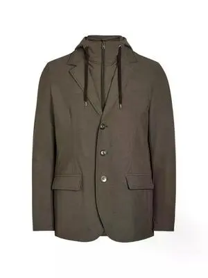 Herno Hooded Single-breasted Blazer