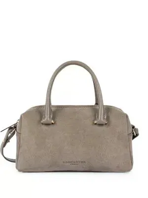 LANCASTER Suède Cube Suede-finish Shoulder Bag - Neutrals