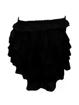 ISABEL MARANT VINTAGE Ruffled Silk Skirt - Black