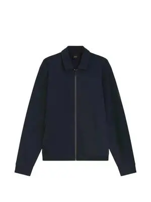 BOSS Zip-up Shirt Jacket With Spread Collar