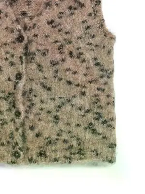 ALYSI Leopard-pattern Button-up Vest