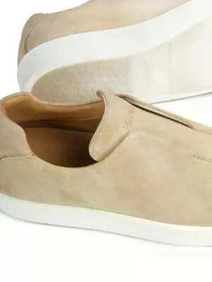 AURELIEN Suede Slip-on Sneakers - Neutrals