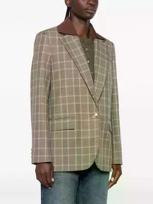 Maje Checked Removable-collar Blazer