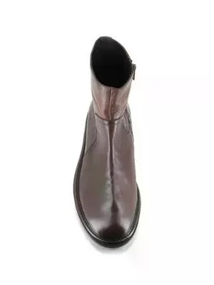 ALEXANDER HOTTO Side-zip Leather Boots