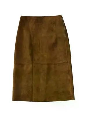 Studio Nicholson Melete Asymmetric Midi Skirt - Brown