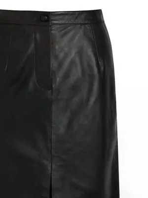 BLAZÉ MILANO Leather Pencil Midi Skirt