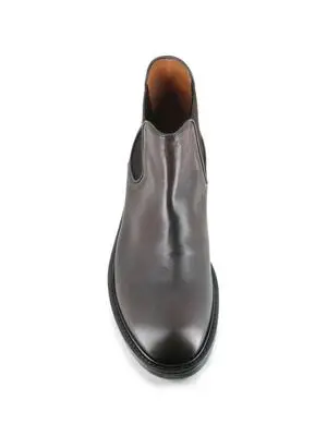 ALEXANDER HOTTO Elasticated-panel Leather Boots