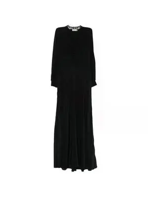 Rixo Lace-trim Long-sleeve Dress - Black