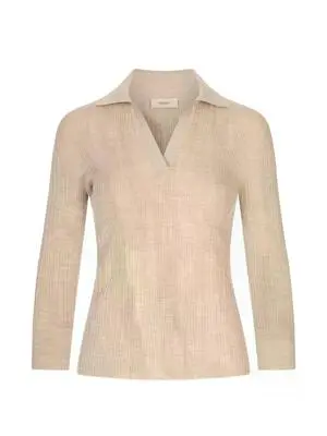 Agnona Ribbed-knit Buttoned-cuff Sweater - Neutrals