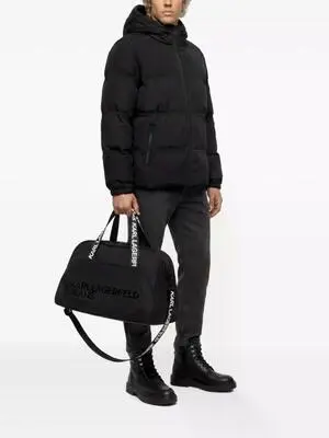 Karl Lagerfeld Logo-strap Holdalls - Black