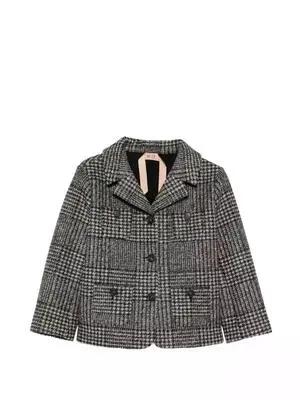 N°21 Check-pattern Notched-lapels Jacket - Grey