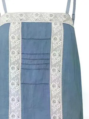 Veronica Beard Olivana Lace-trim Tank Top - Blue