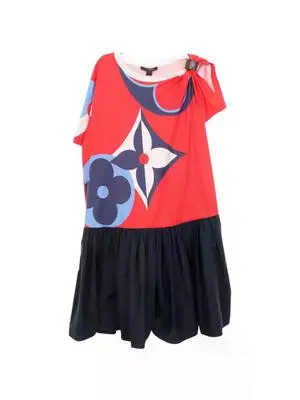 LOUIS VUITTON 2010s Game On Asymmetrical Mini Dress - Red