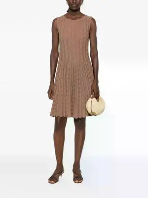 ANTONINO VALENTI Textured Knit Sleeveless Mini Dress