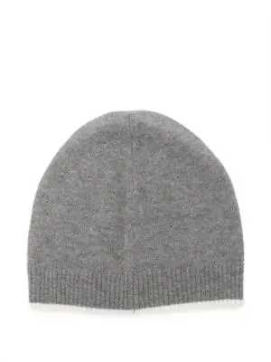 Patrizia Pepe Ribbed-trim Beanie Hat - Grey