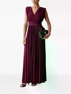MORGAN Pleated Wrap-style Dress