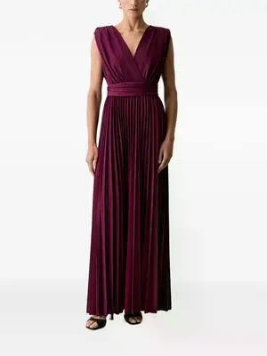 MORGAN Pleated Wrap-style Dress - Purple