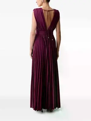 MORGAN Pleated Wrap-style Maxi Dress