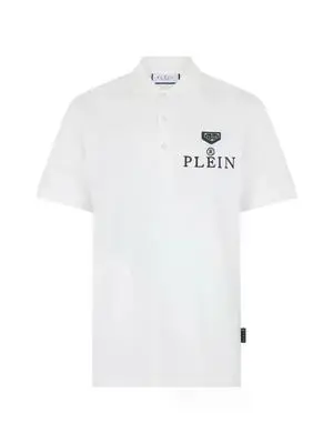 Philipp Plein Logo-embroidery Polo T-shirt - White